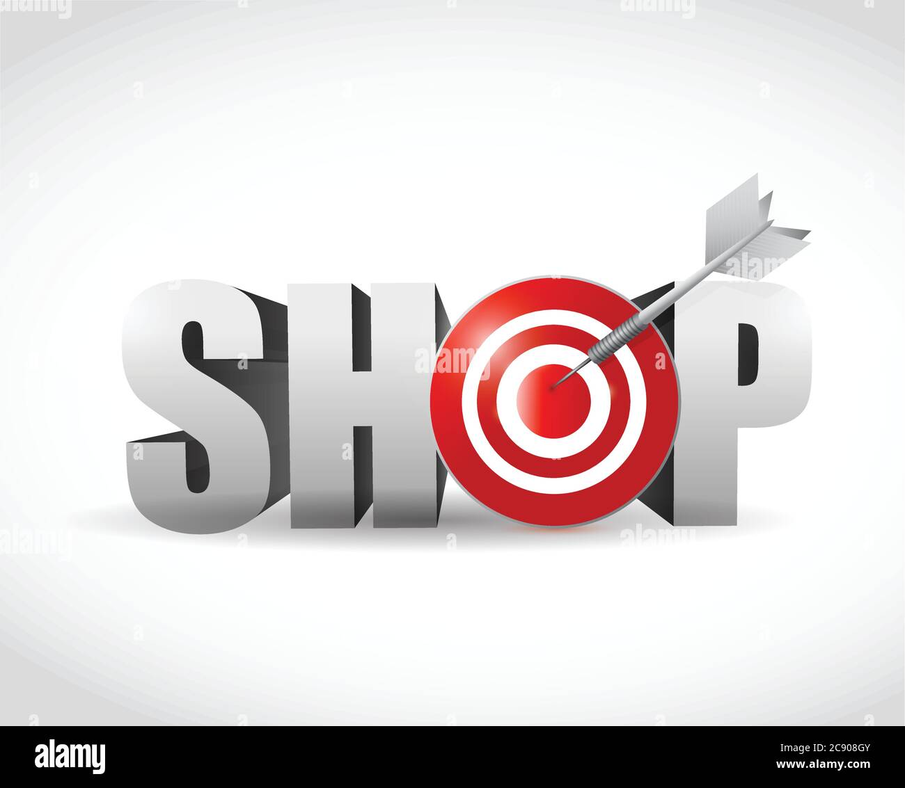 Red white arrow sign word Stock Vector Images - Alamy