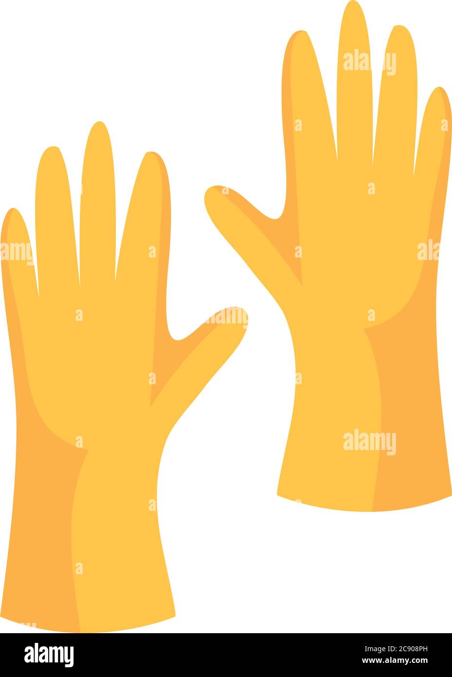 rubber cleaning gloves, on white background Stock Vector Image & Art ...