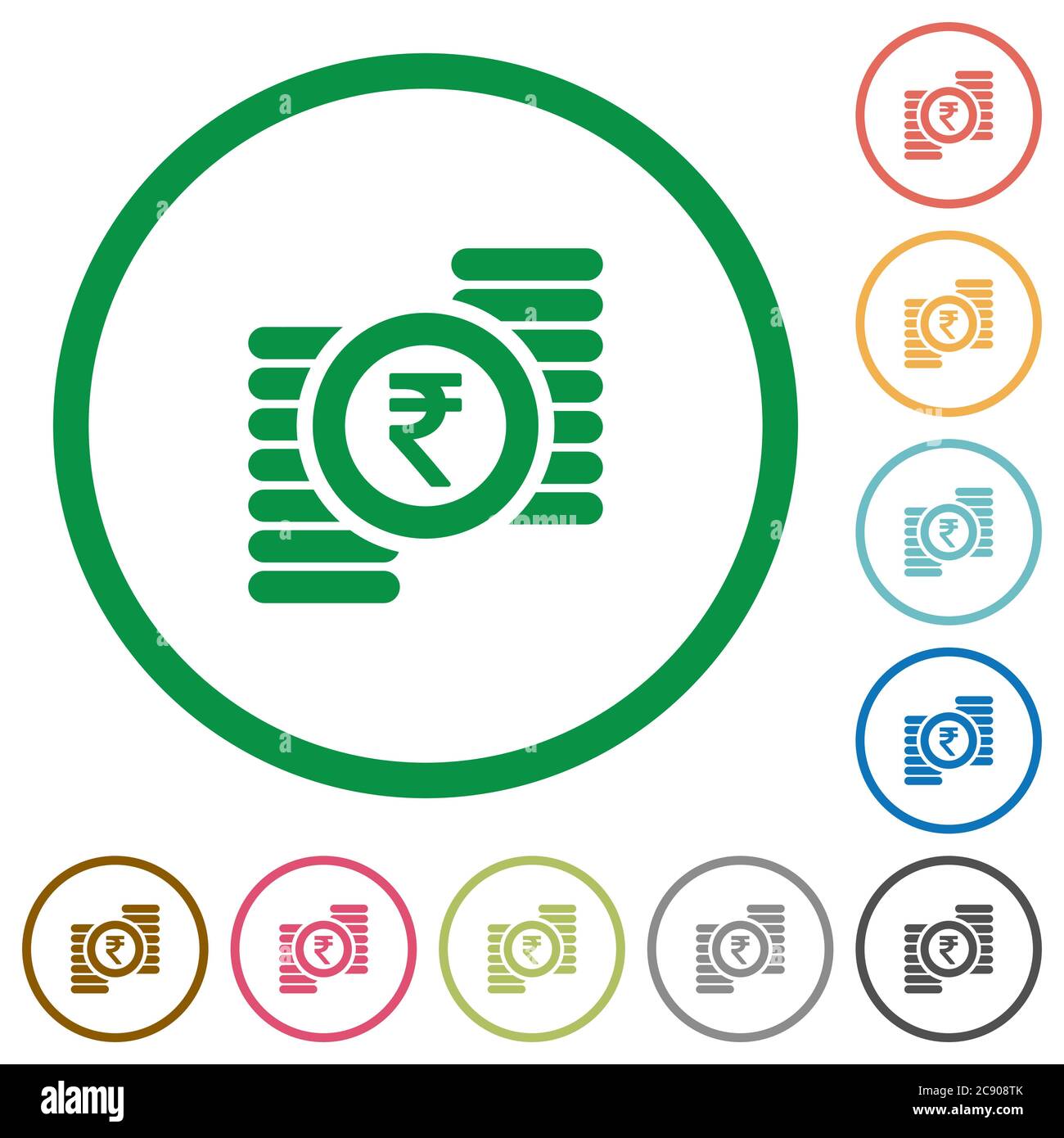 Indian rupee coins Stock Vector Images - Alamy