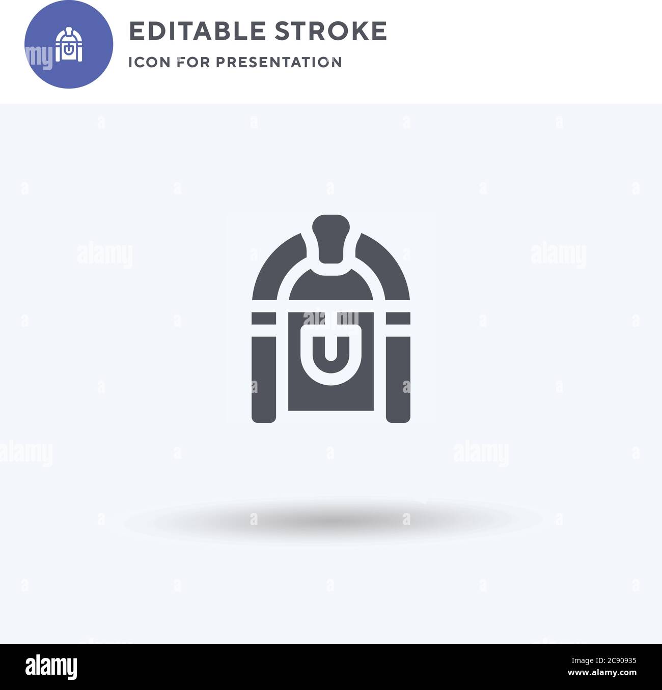 Jukebox icon vector, filled flat sign, solid pictogram isolated on ...