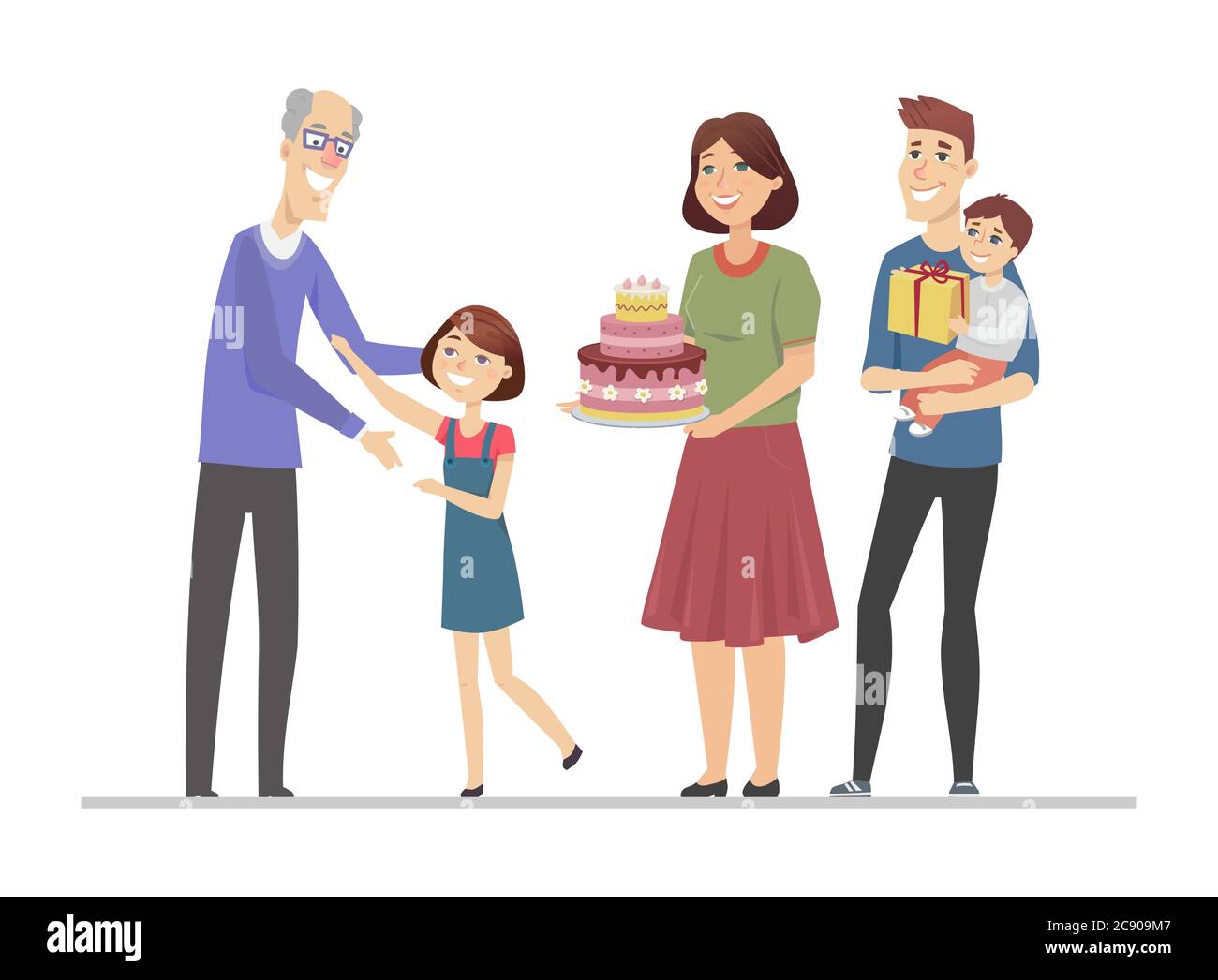 Concept happy family old Stock Vector Images - Alamy