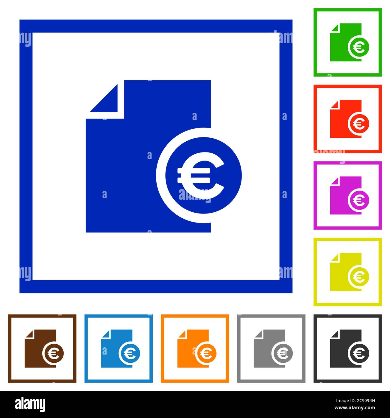 Euro earnings flat color Cut Out Stock Images & Pictures - Alamy