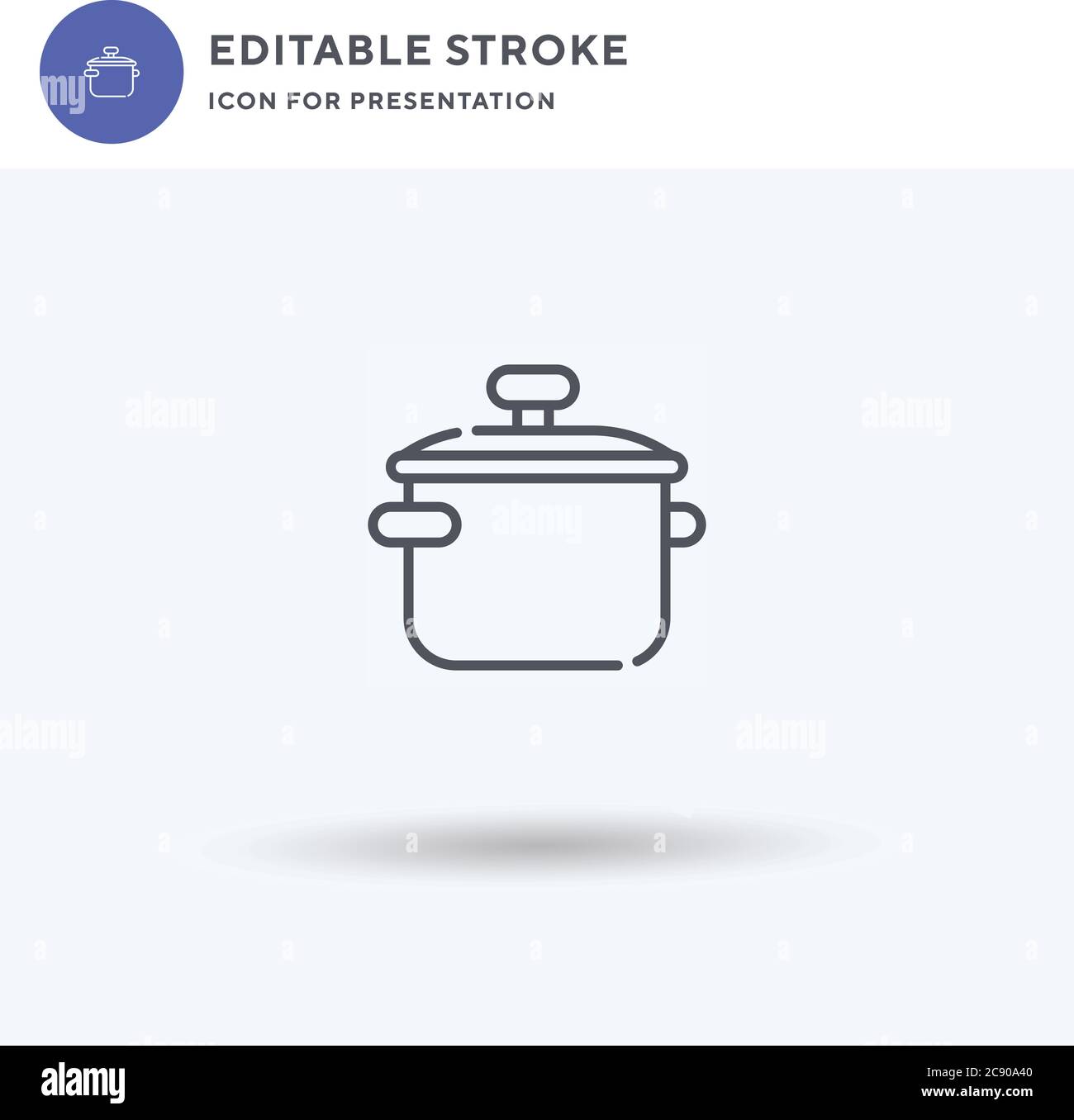 Pressure Cooker icon vector, filled flat sign, solid pictogram isolated ...