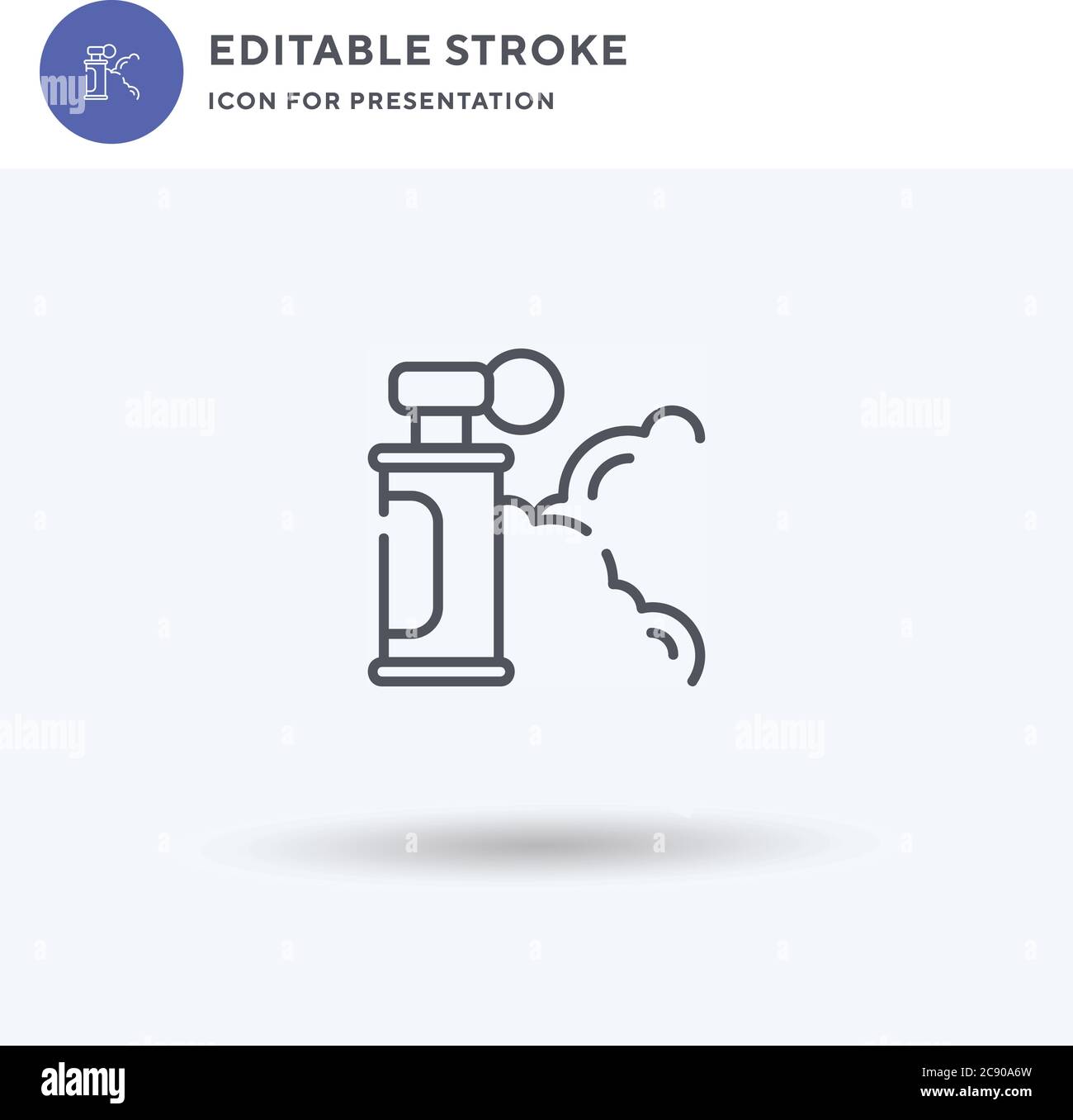 Tear Gas icon vector, filled flat sign, solid pictogram isolated on ...