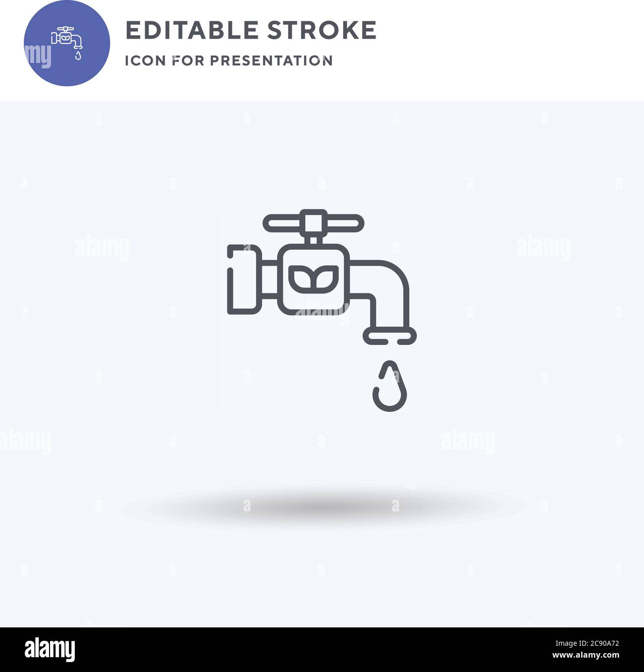 Save Water icon vector, filled flat sign, solid pictogram isolated on ...