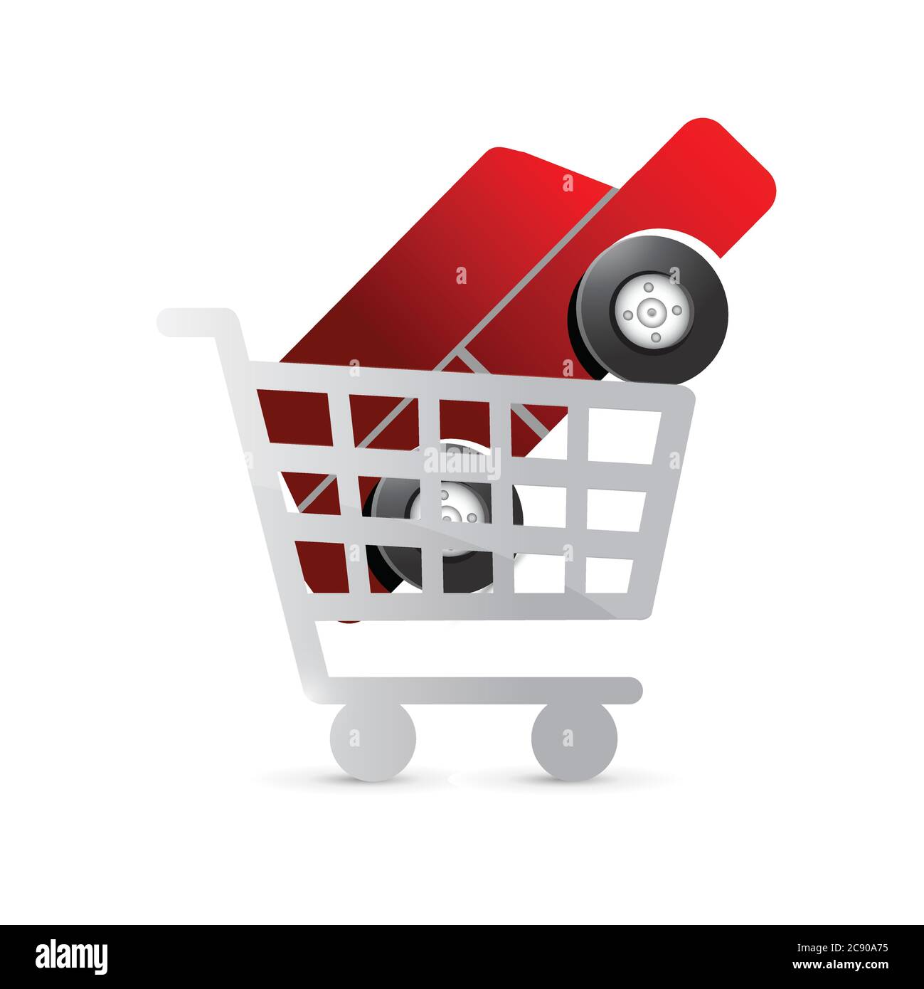 Shopping for a car concept illustration design over a white background ...