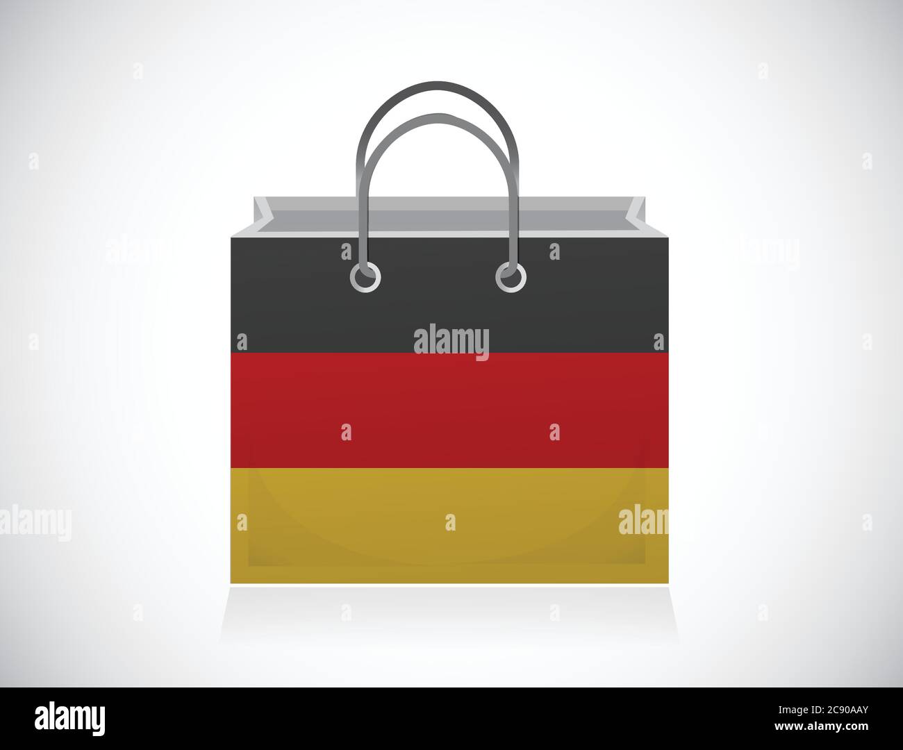 German flag shopping bag illustration design over a white background ...