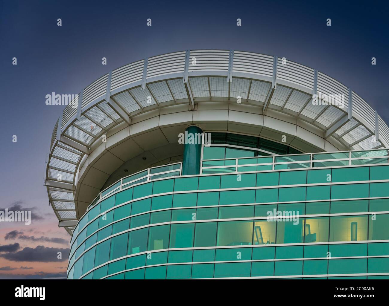 Round Roof on Green Building Stock Photo - Alamy