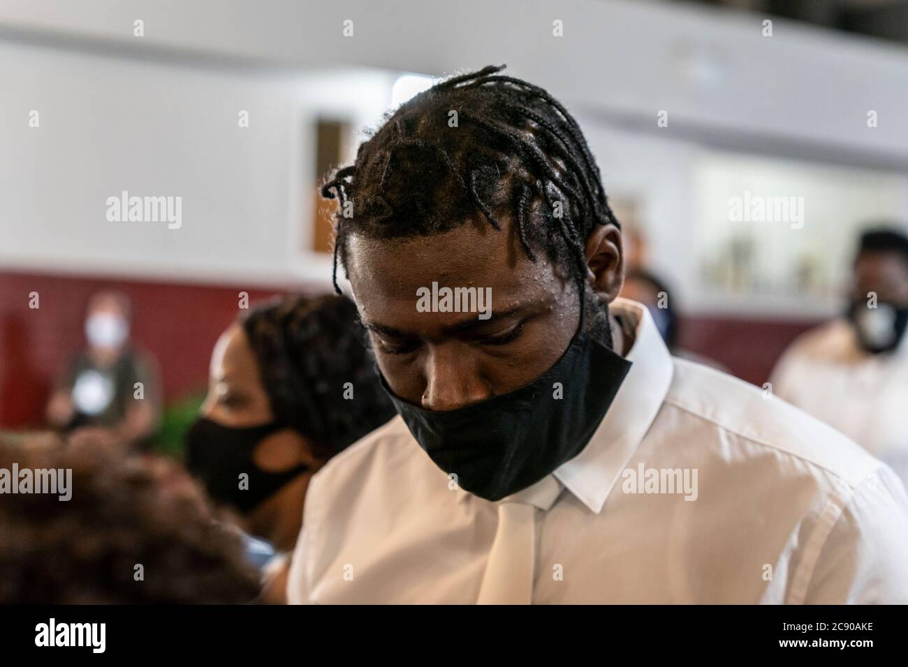 New York, NY - July 27, 2020: Father Davell Gardner Sr seen at the ...