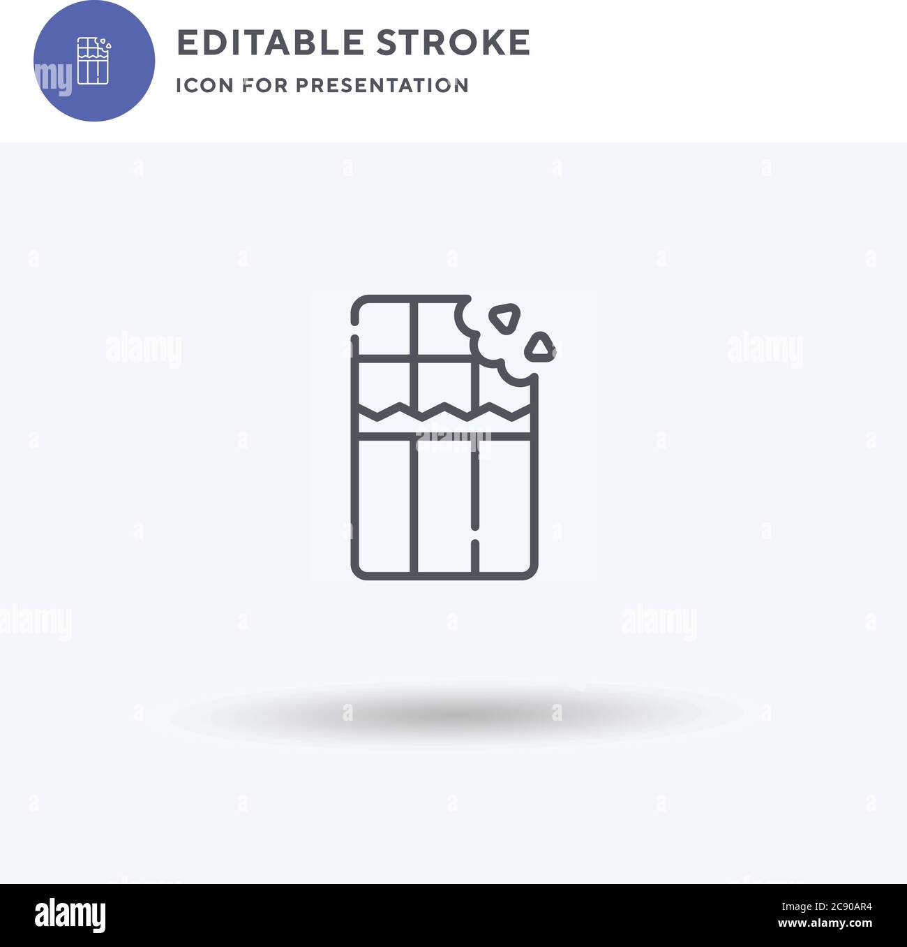 Chocolate icon vector, filled flat sign, solid pictogram isolated on ...