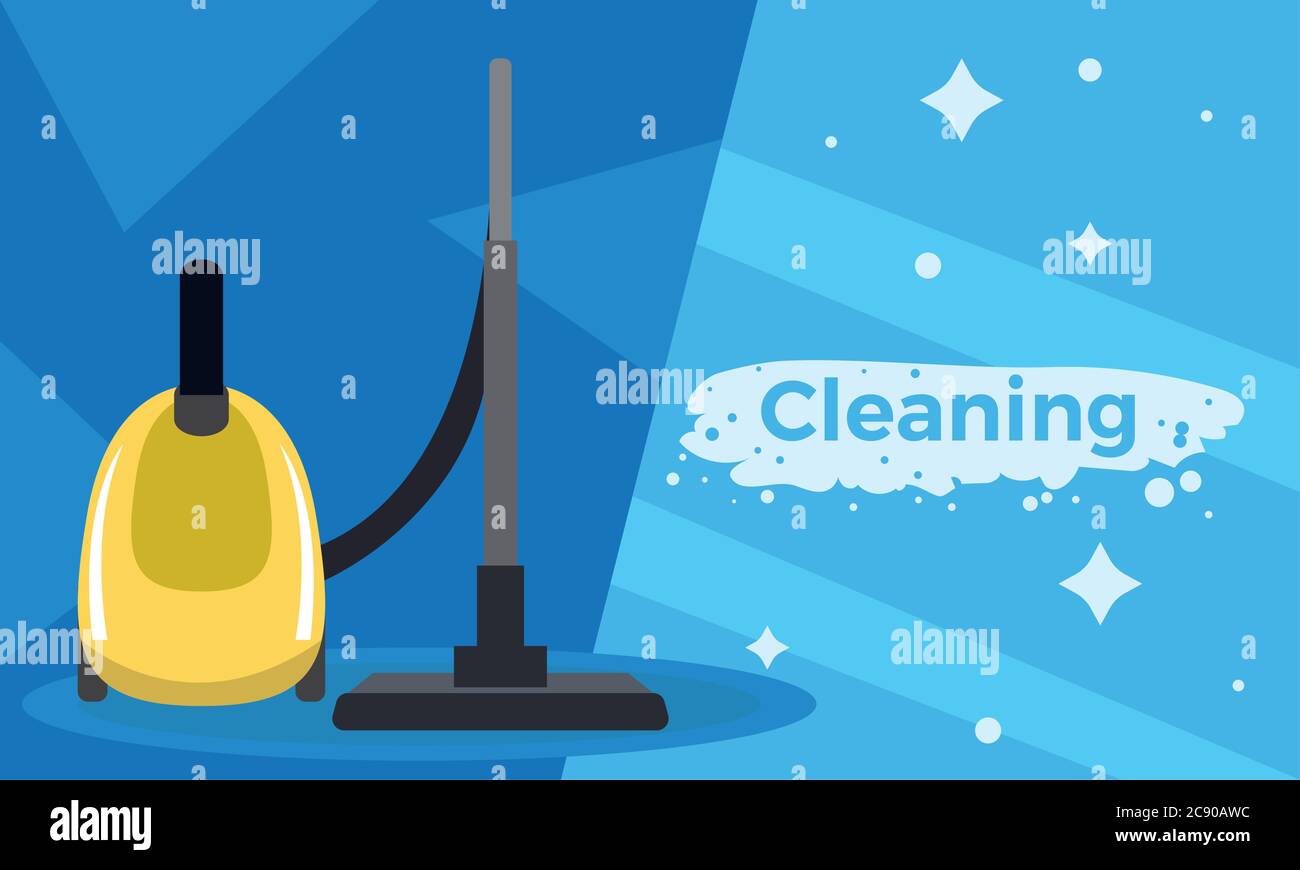 Vacuum cleaner poster. Hygiene and cleaning poster - Vector Stock ...