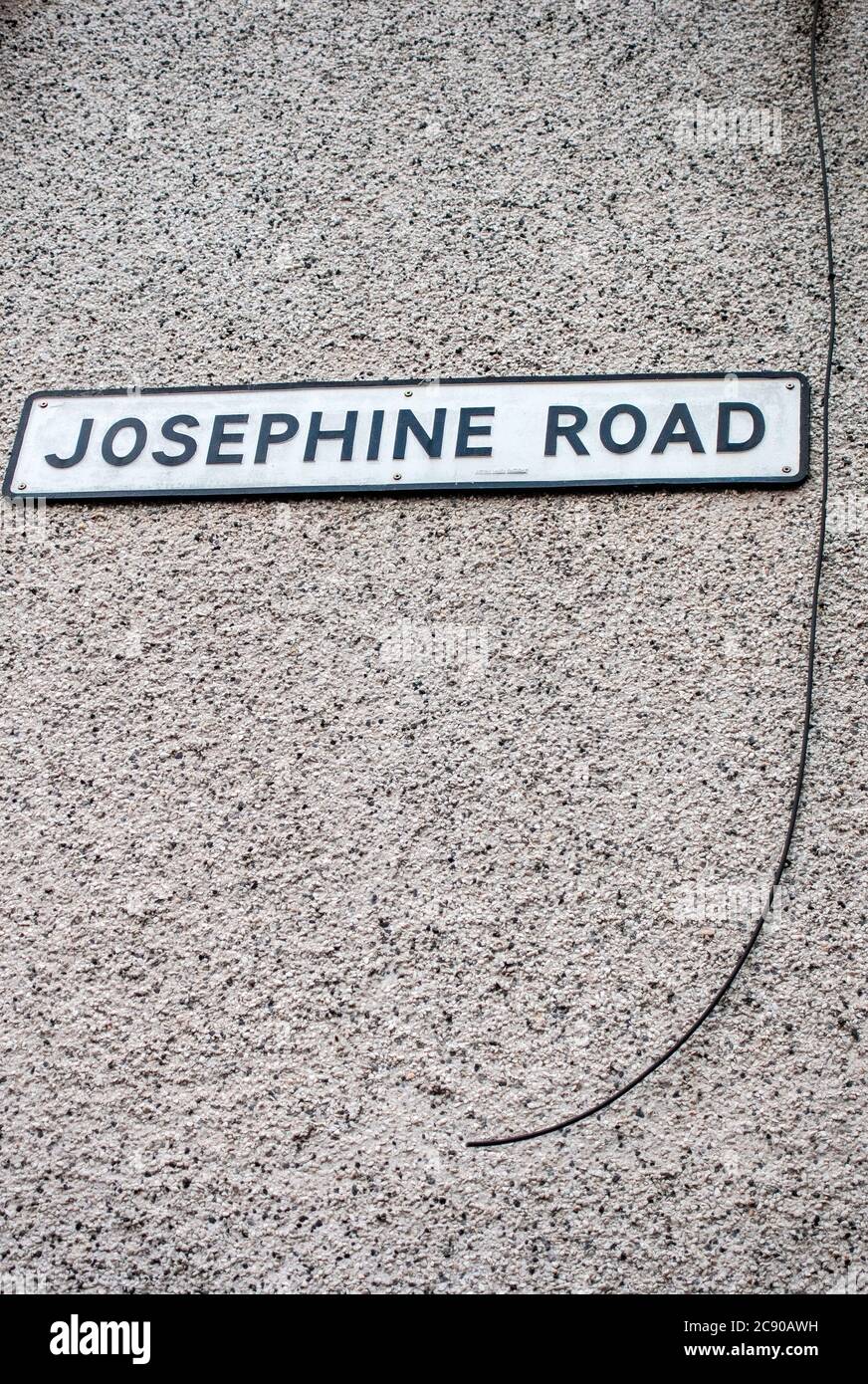 rendered wall of house with road name sign reading Josephine Stock ...