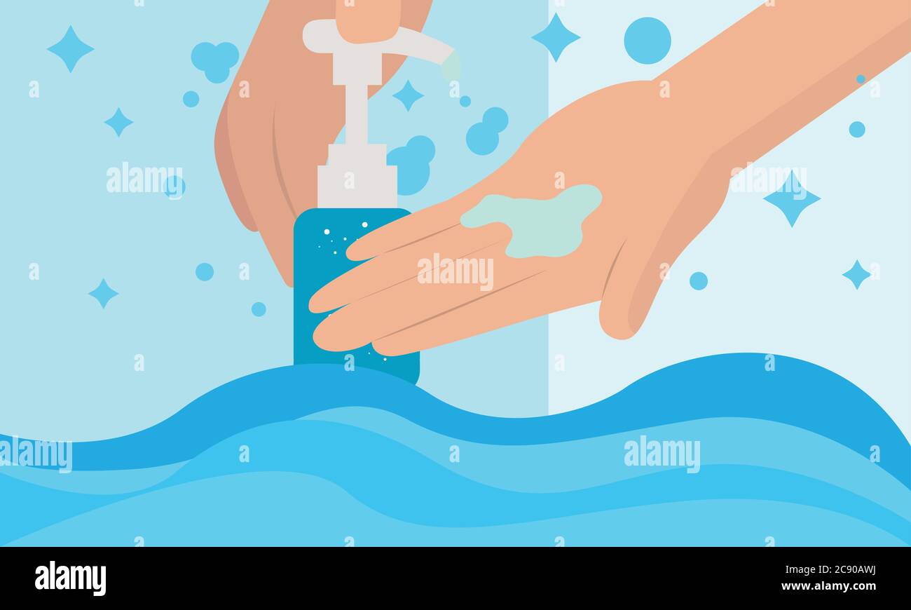 Hand washing banner. Hygiene and cleaning poster - Vector Stock Vector ...