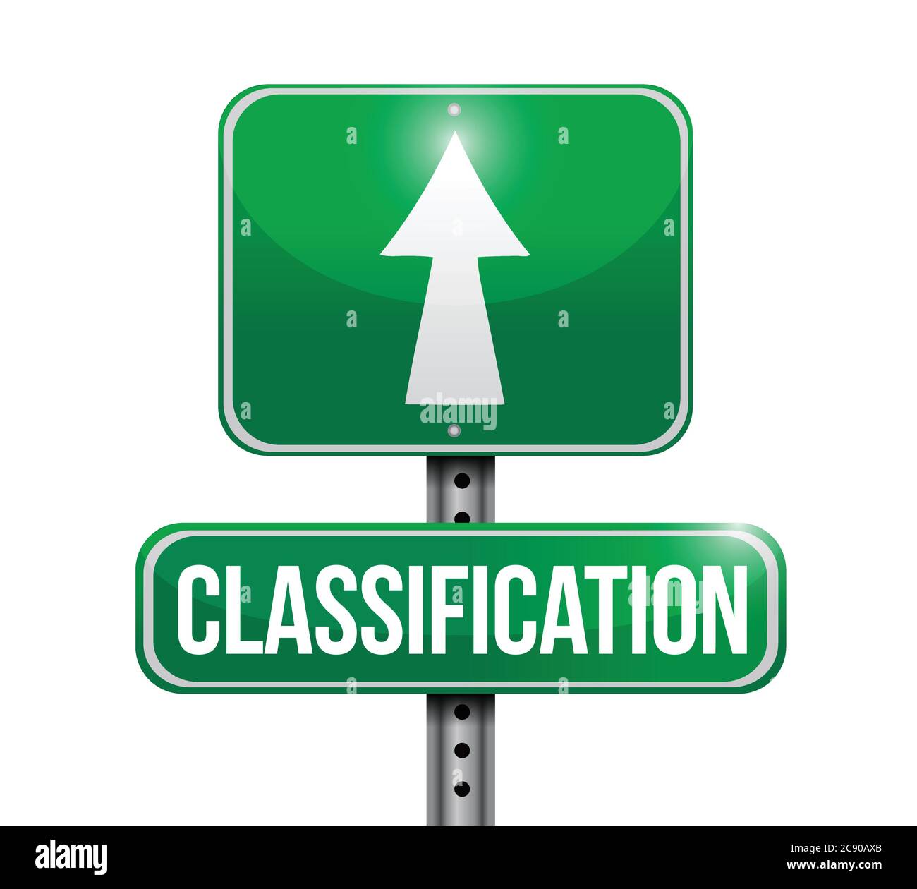 Classification road sign illustration design over a white background ...