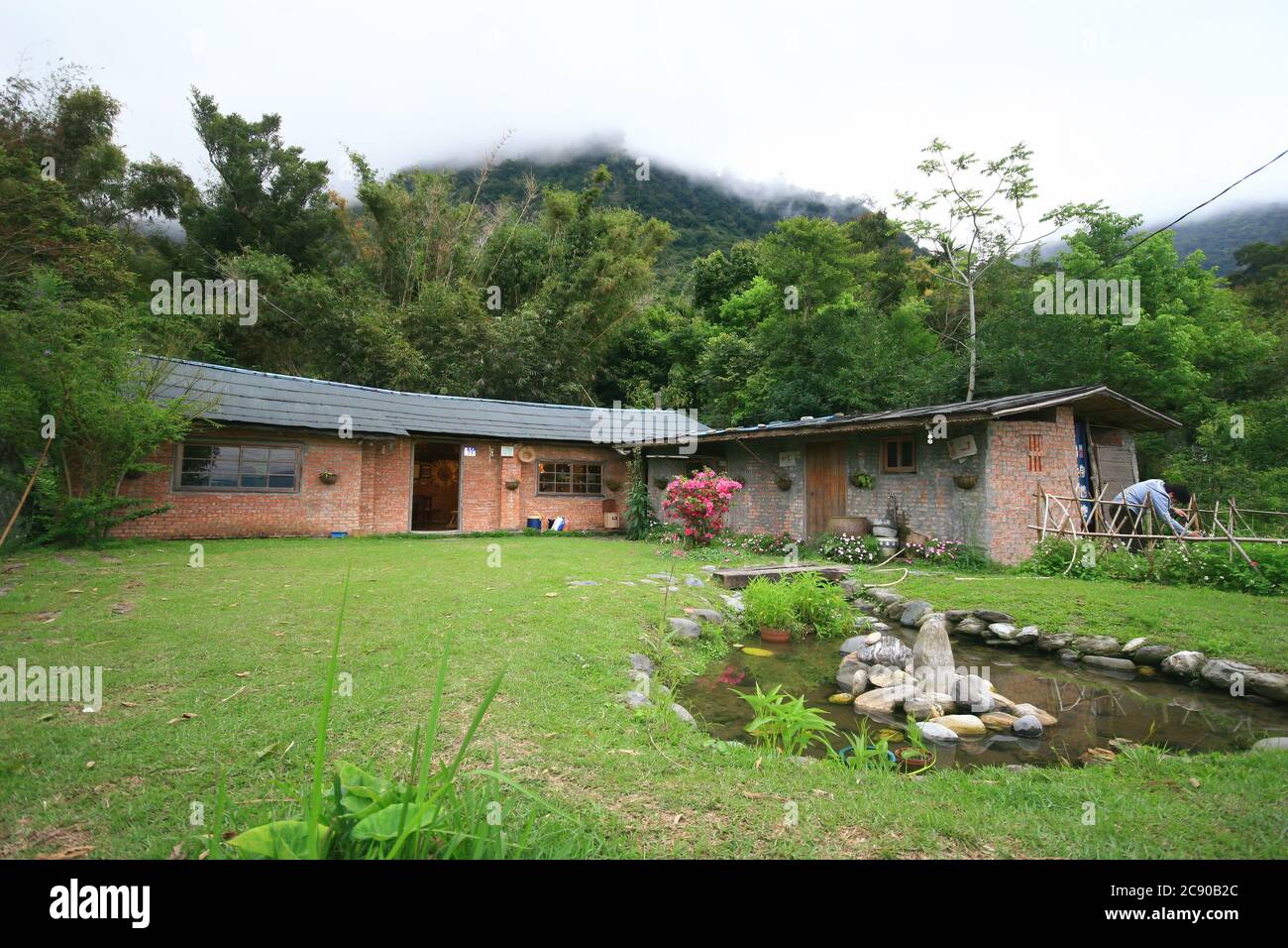Exterior view of a traditional Taiwanese house at Taiung, Taiwan Stock ...