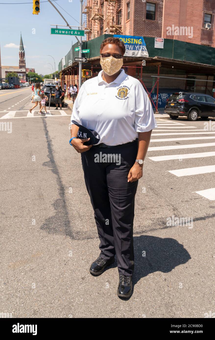 New York, NY - July 27, 2020: NYPD Brooklyn North Chief Judith Harrison attends funeral for 1 ...