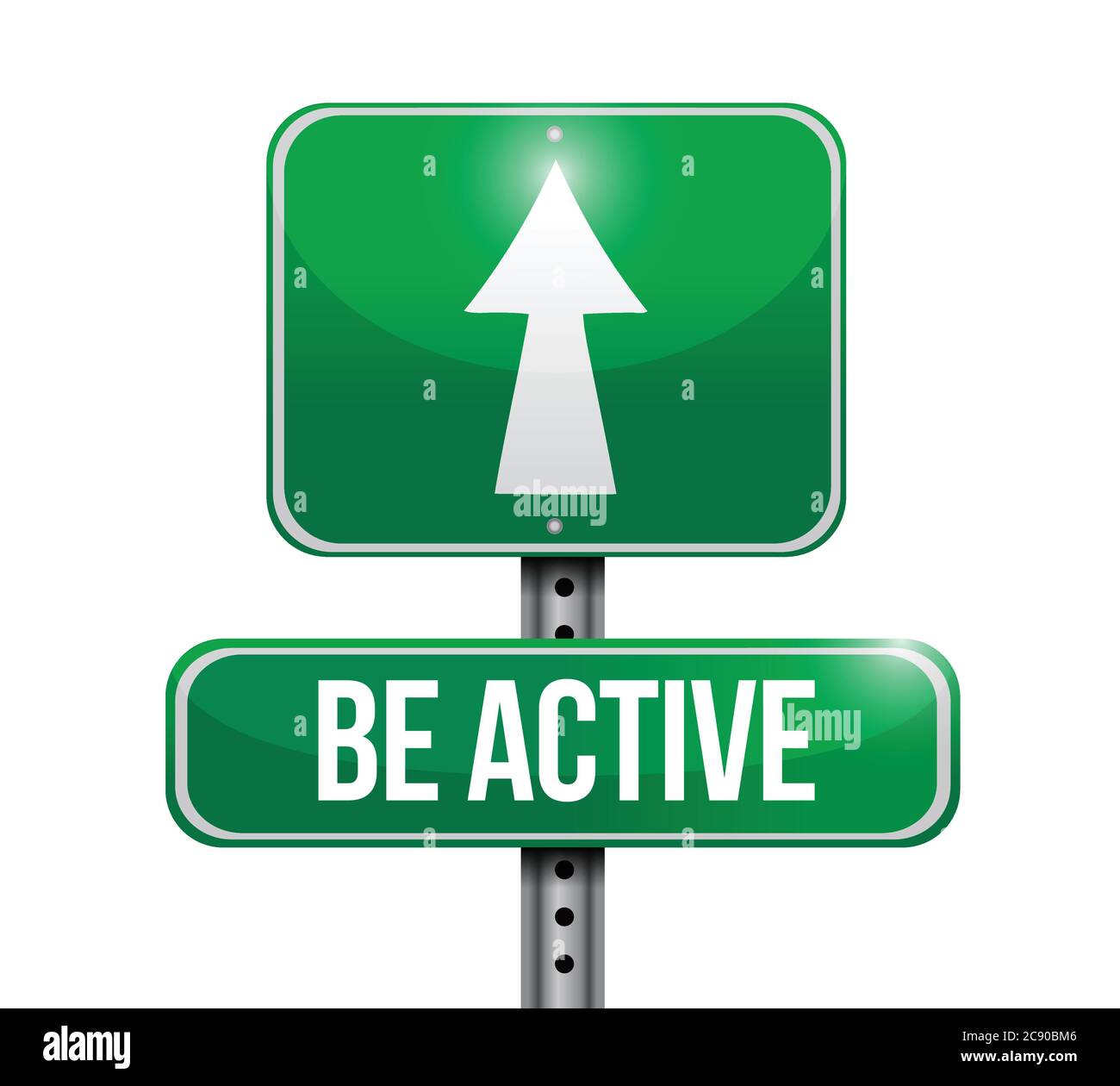 Be active road sign illustration design over a white background Stock ...