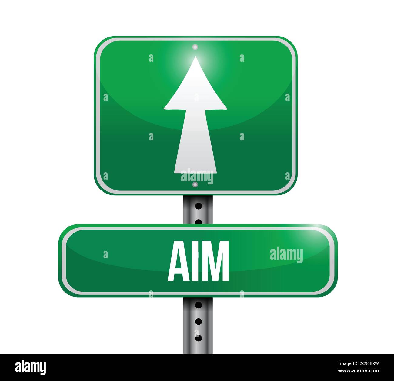 Aim road sign illustration design over white Stock Vector Image & Art ...