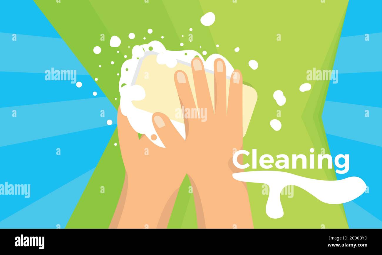 Hand washing banner. Hygiene and cleaning poster - Vector Stock Vector ...