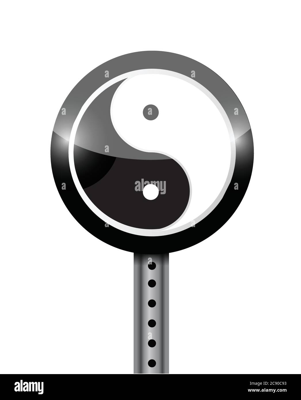 Yin yang street sign illustration design over a white background Stock ...