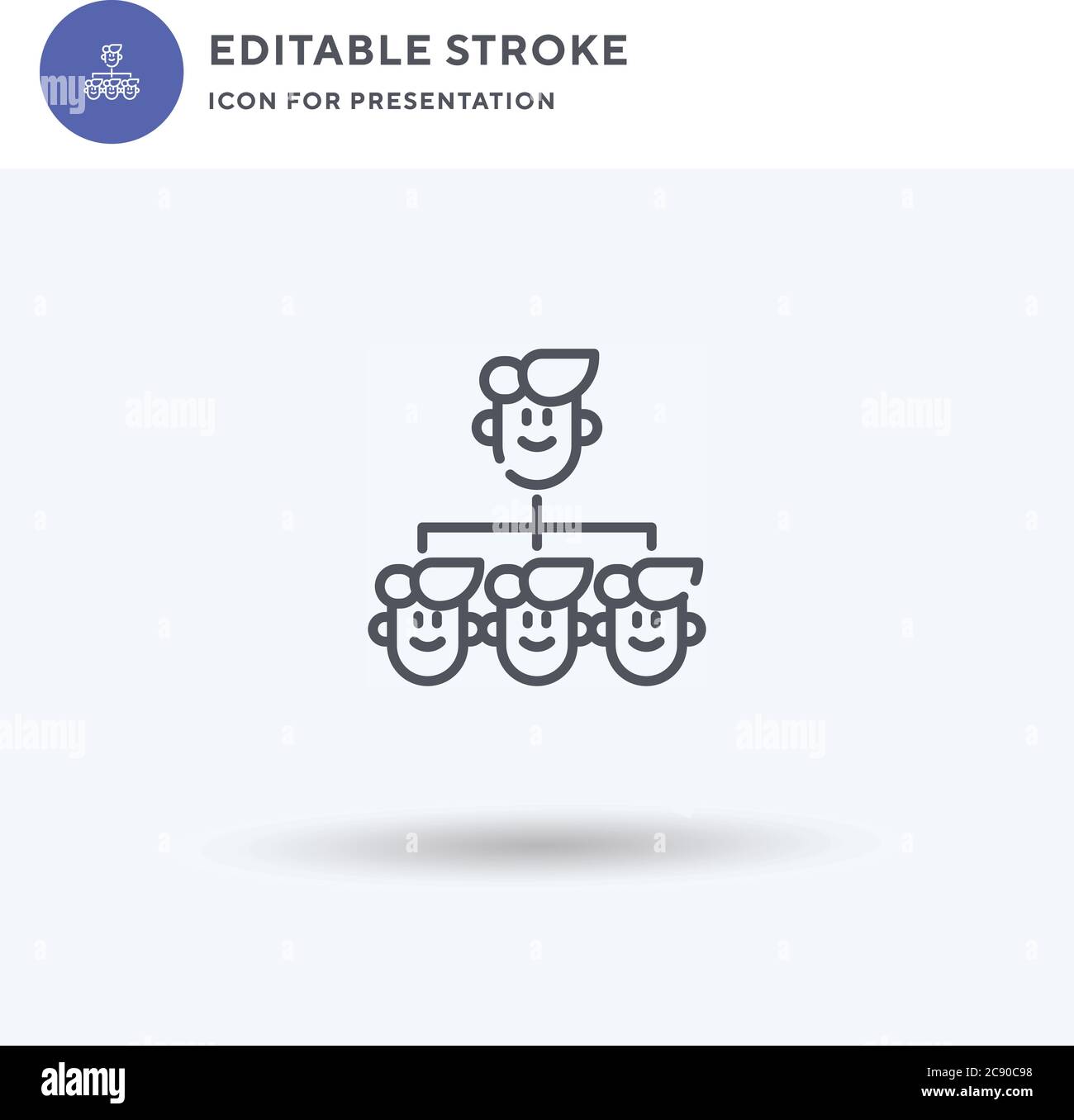 Hierarchy Structure icon vector, filled flat sign, solid pictogram ...