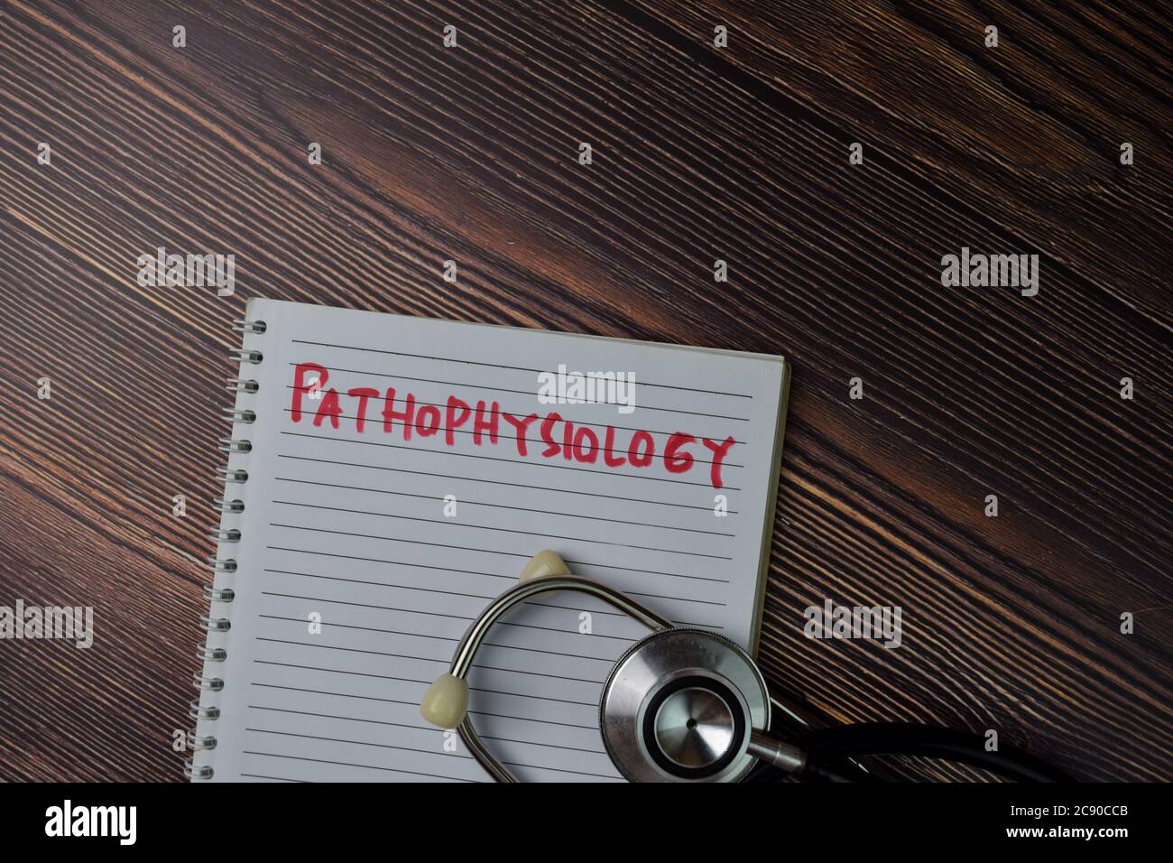 Pathophysiology on Table with Office Supplies. Medical and Healthcare ...