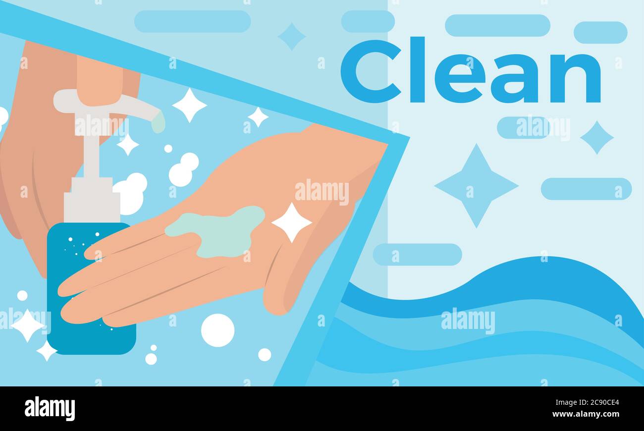 Hand washing banner. Hygiene and cleaning poster - Vector Stock Vector ...