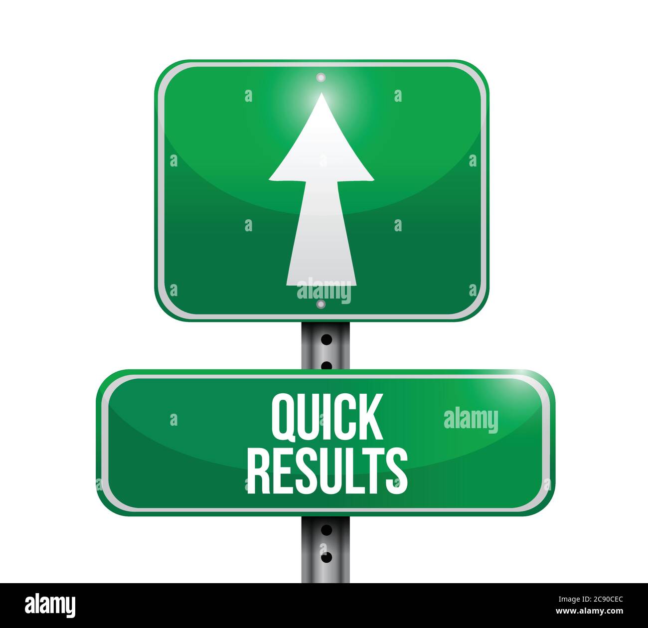 Quick results street signs illustration design over a white background ...