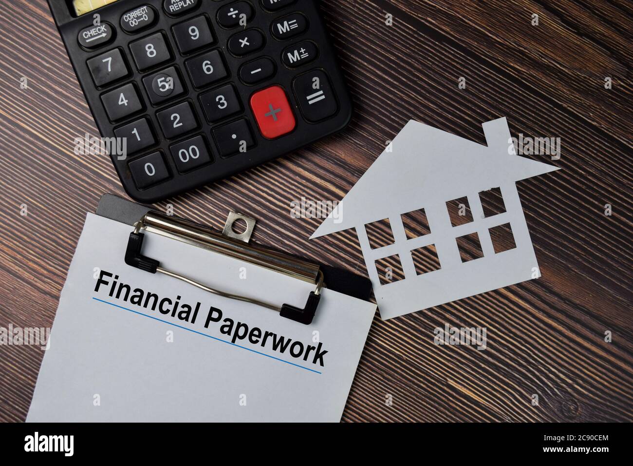 Financial Paperwork text write on paperwork isolated on office desk ...