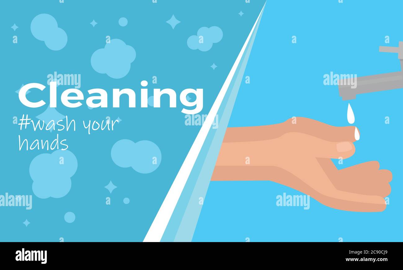 Hand washing banner. Hygiene and cleaning poster - Vector Stock Vector ...