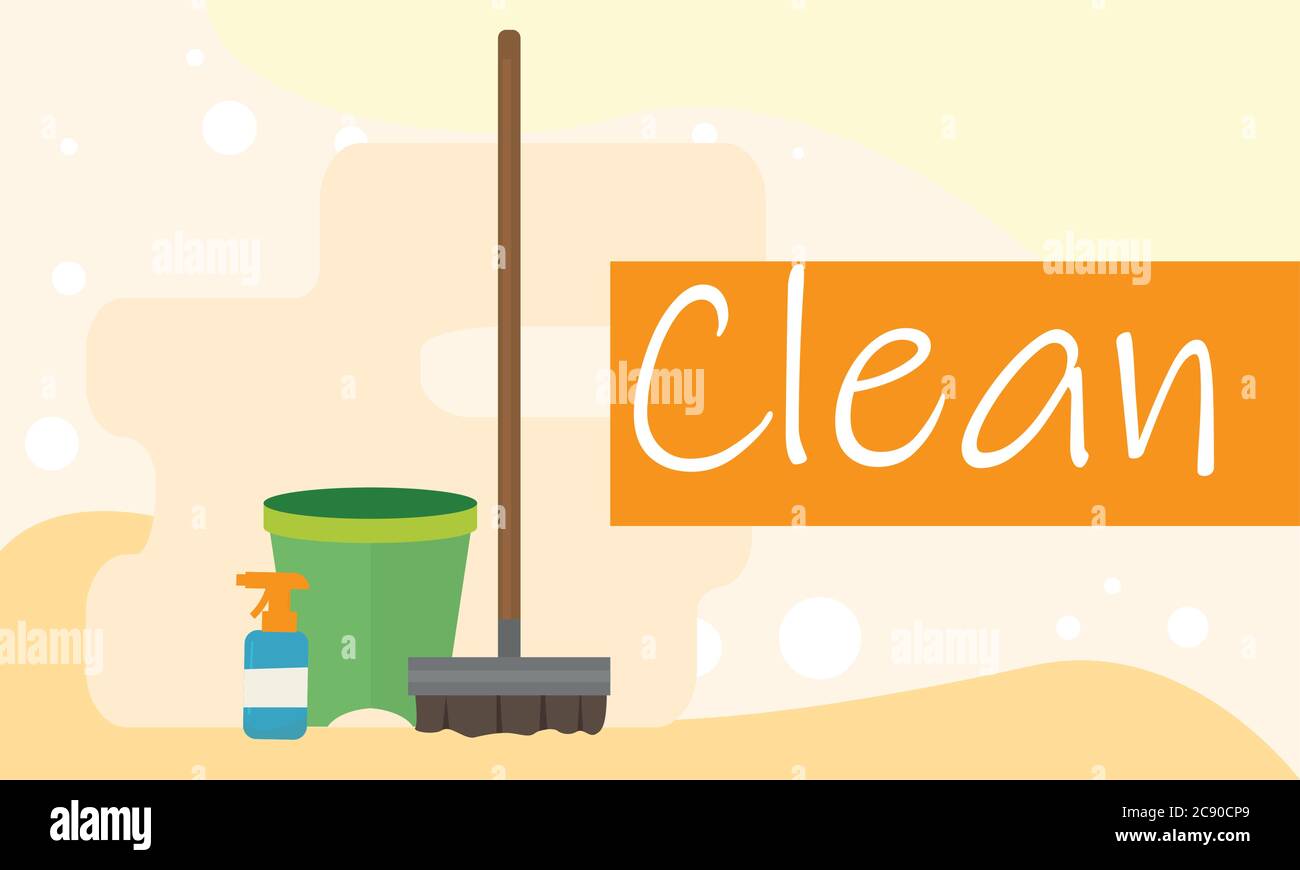 Cleaning products poster. Hygiene and cleaning poster - Vector Stock ...