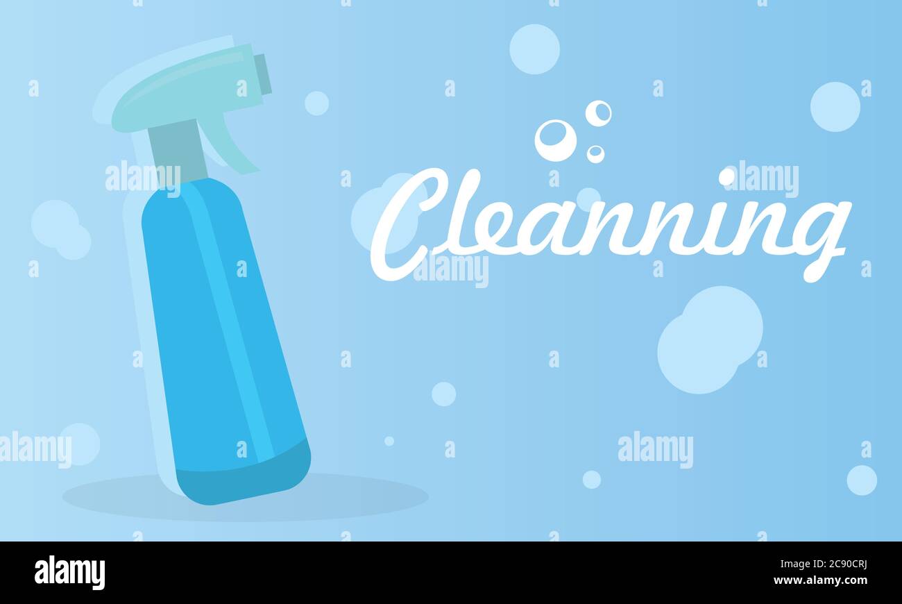 Cleaning products poster. Hygiene and cleaning poster - Vector Stock ...