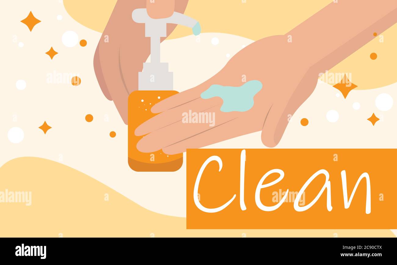 Hand washing banner. Hygiene and cleaning poster - Vector Stock Vector ...