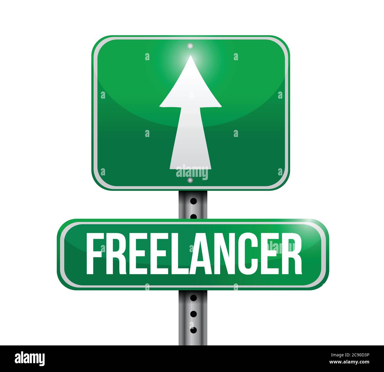 Freelance street sign illustration design over a white background Stock ...