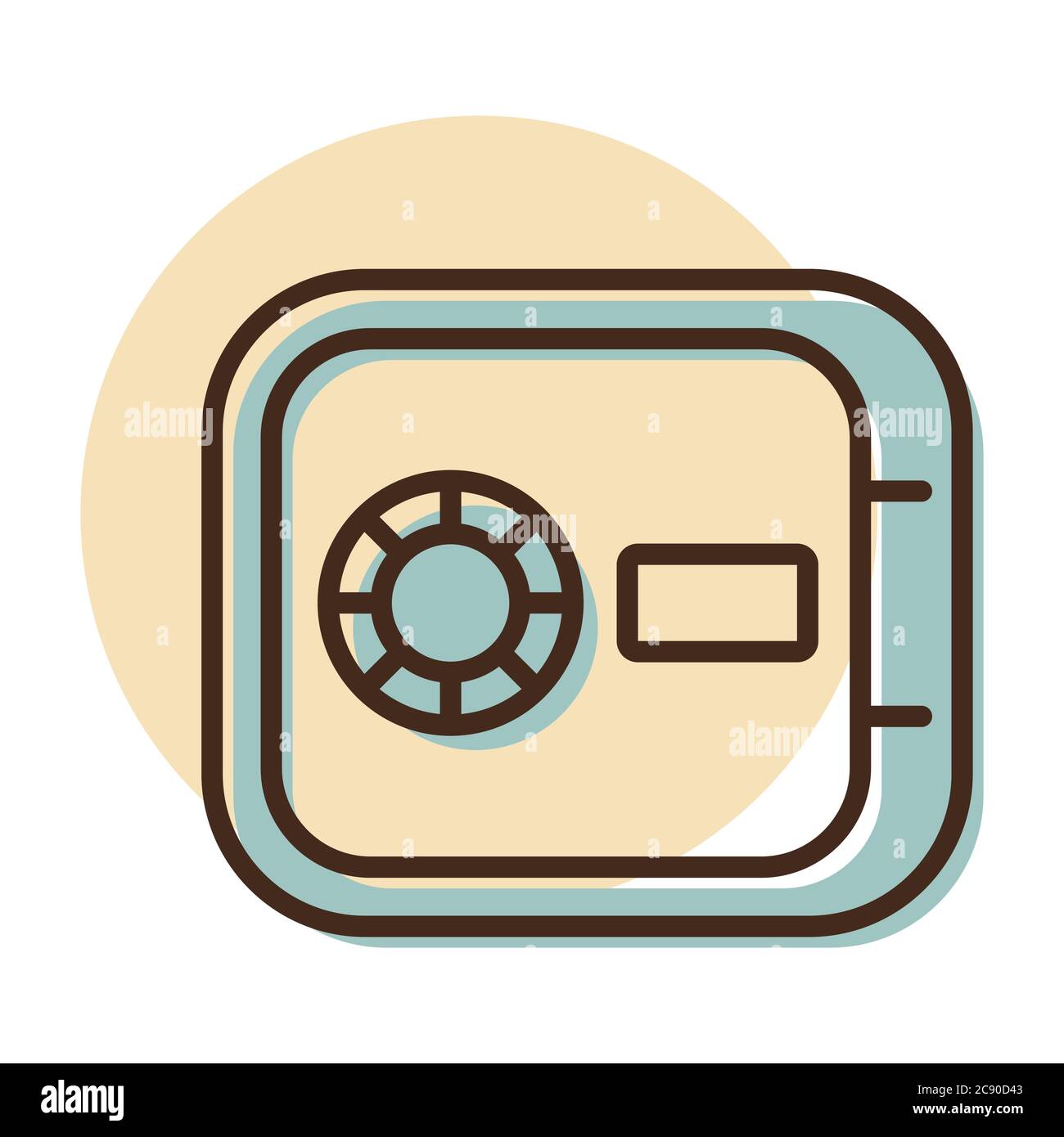 In room safe flat vector icon. Graph symbol for travel and tourism web ...