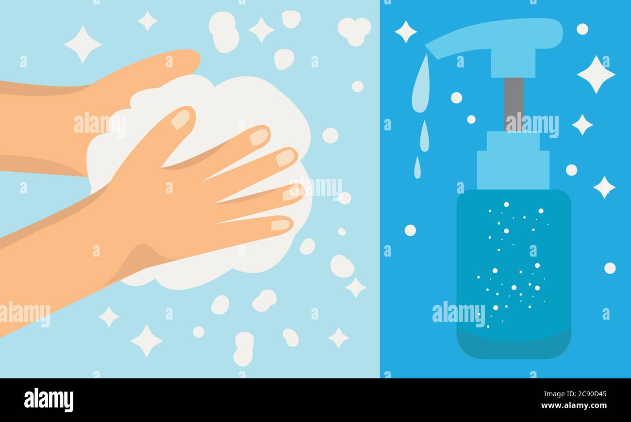 Hand washing banner. Hygiene and cleaning poster - Vector Stock Vector ...