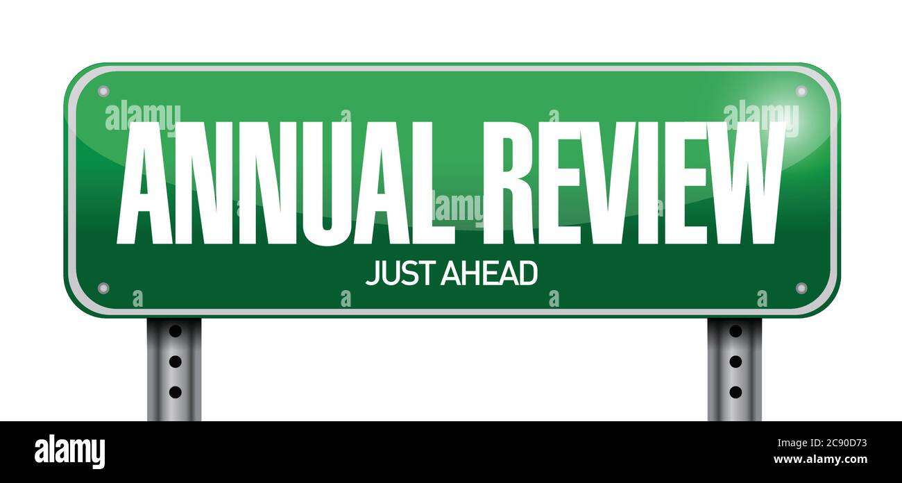 Annual review sign white hi-res stock photography and images - Alamy