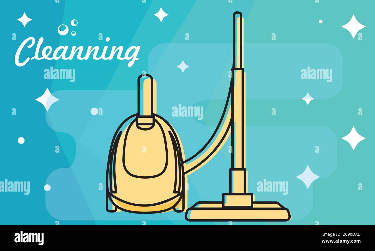Vacuum cleaner poster. Hygiene and cleaning poster - Vector Stock ...