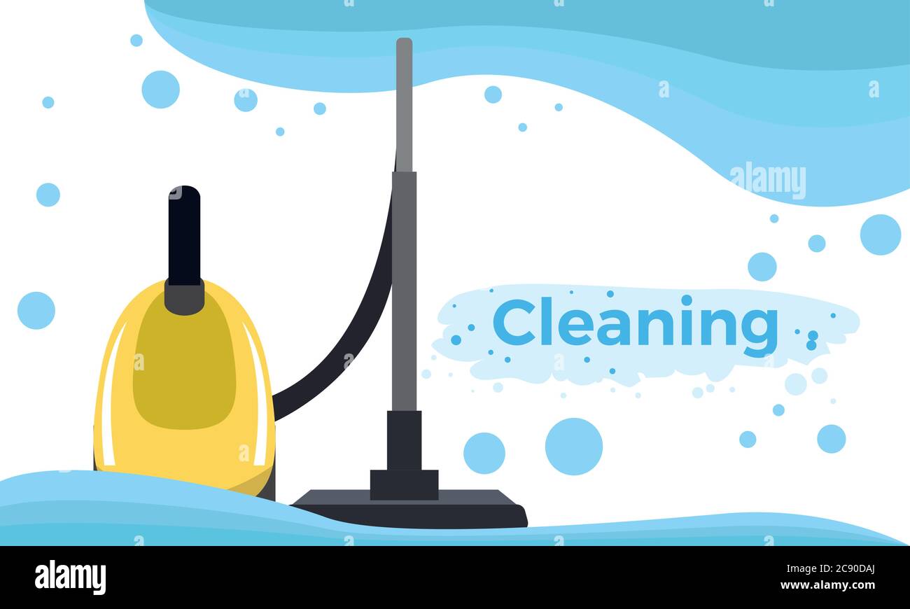 Vacuum cleaner poster. Hygiene and cleaning poster - Vector Stock ...