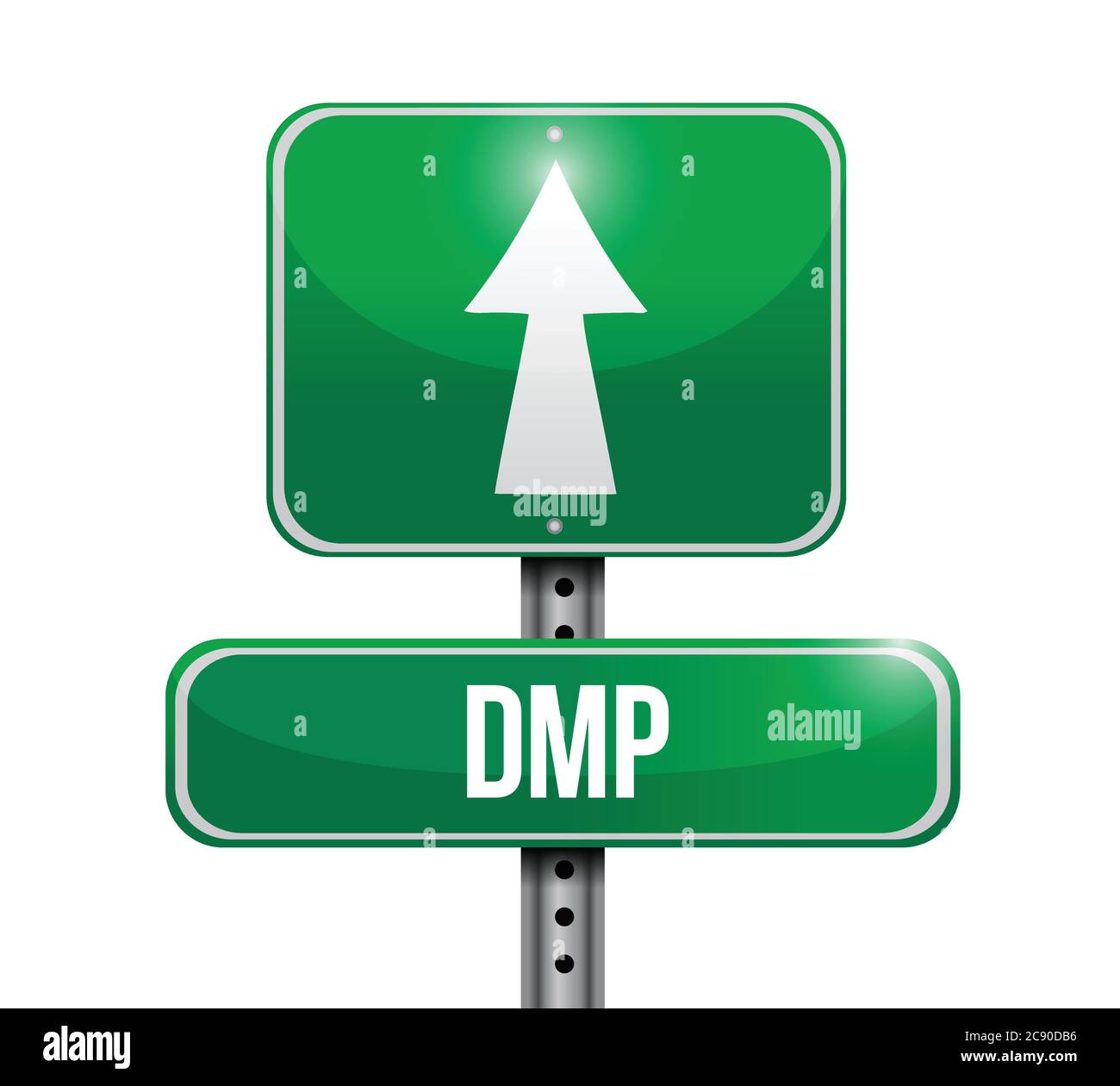 Dmp sign post illustration design over a white background Stock Vector ...
