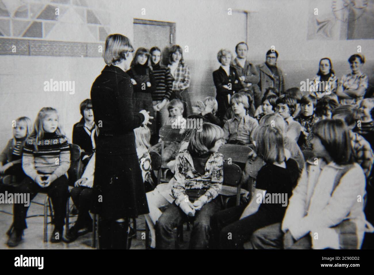 Fine 1970s vintage black and white photography of a traditional grade ...