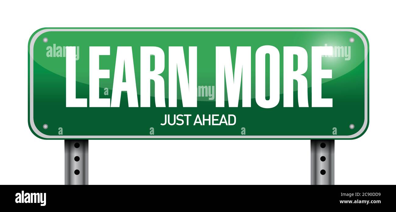 Learn more road sign hi-res stock photography and images - Alamy