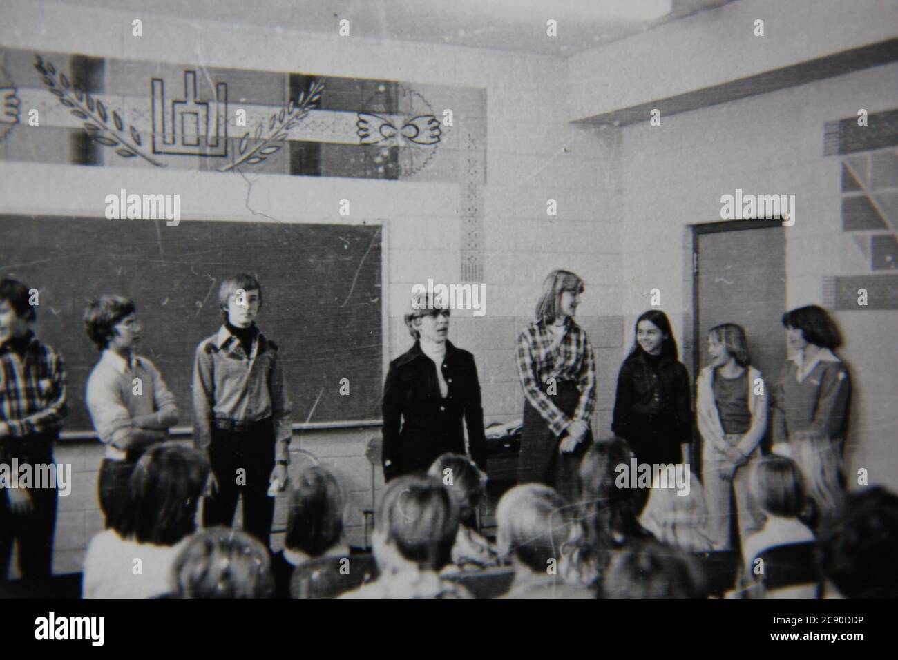 Fine 1970s vintage black and white photography of a traditional grade ...