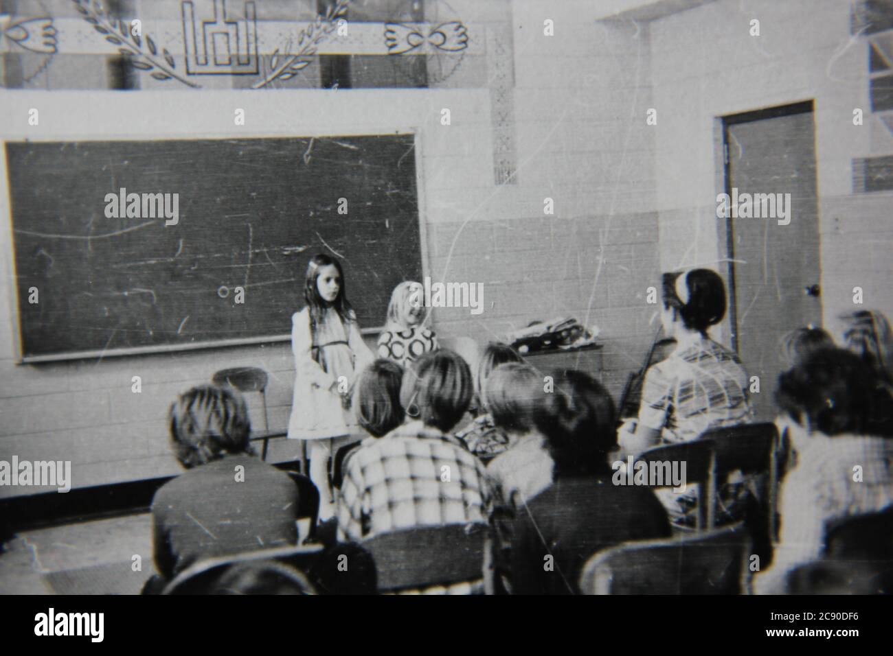 Fine 1970s vintage black and white photography of a traditional grade ...