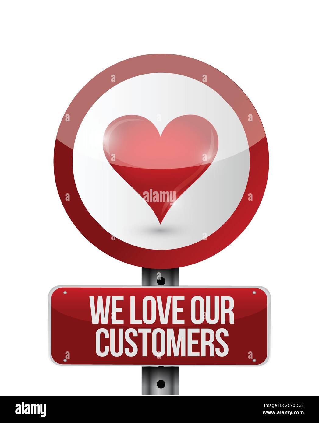 We love customers Stock Vector Images - Alamy