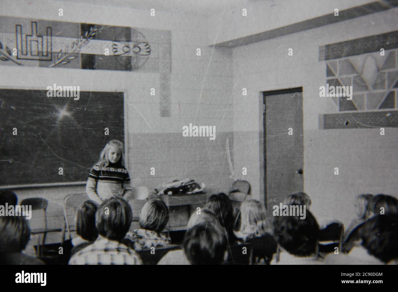 Fine 1970s vintage black and white photography of a traditional grade ...