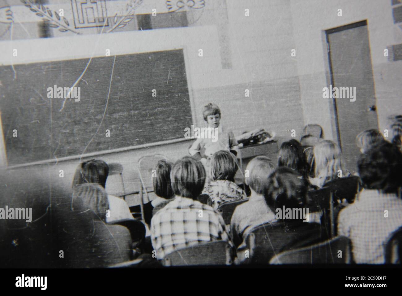 Fine 1970s vintage black and white photography of a traditional grade ...