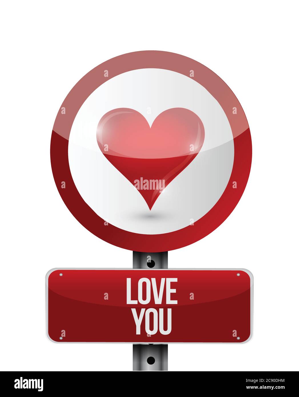Romantic road sign Stock Vector Images - Alamy