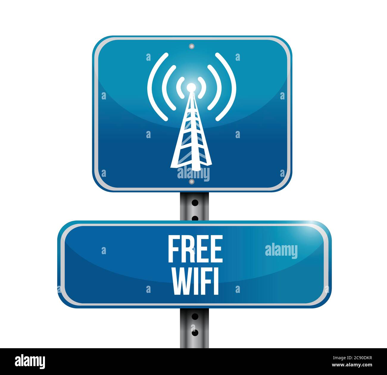 Free wifi road sign illustration design over a white background Stock ...