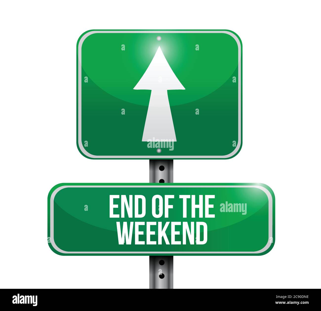 End of the weekend sign illustration design over a white background ...